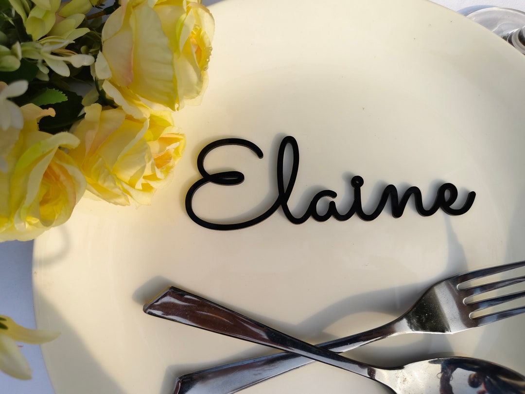 Cartes de lieu de mariage, cartes de nom de mariage, étiquettes de nom ...