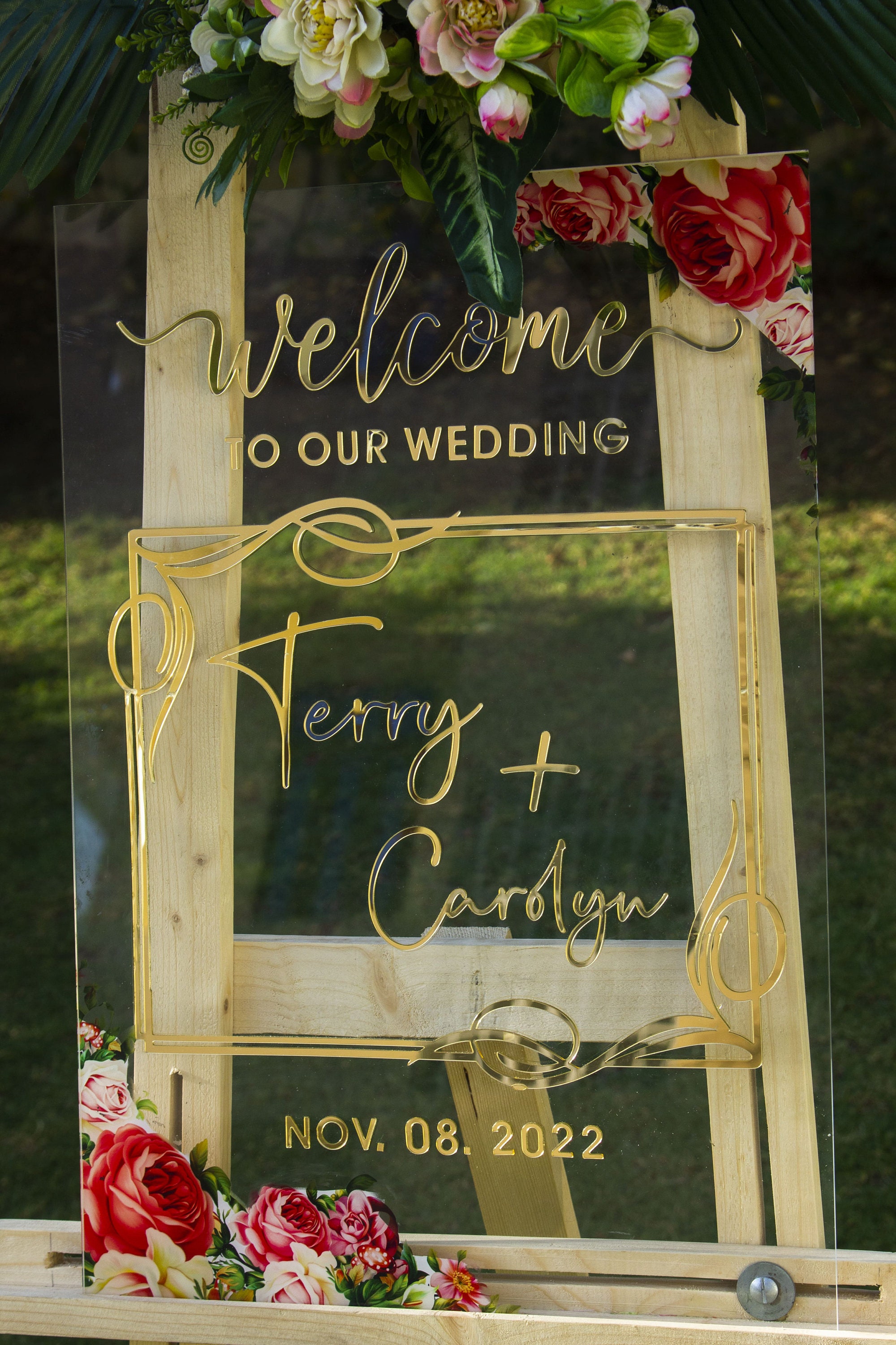 Clear Acrylic Wedding Sign Board- Welcome Sign Board, Acrylic Wedding ...