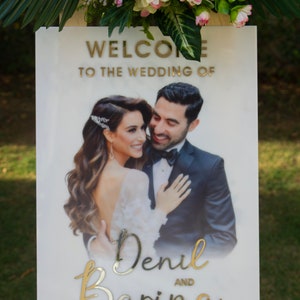 Acrylic Photo Wedding Sign Board Welcome Sign Board-acrylic Welcome ...