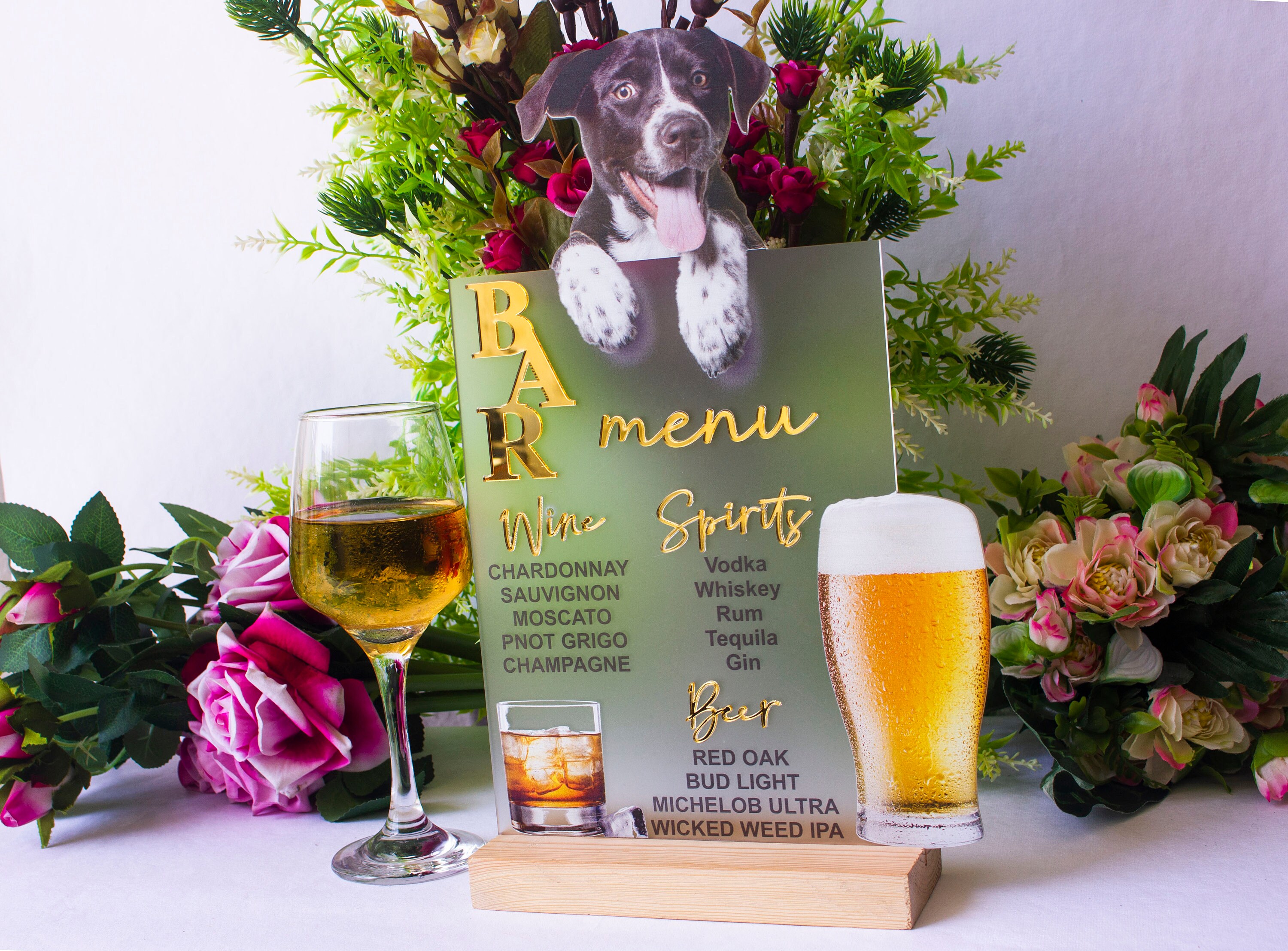 Custom Dog Signature Drinks Sign Wedding Custom Dog Drink Sign - Etsy