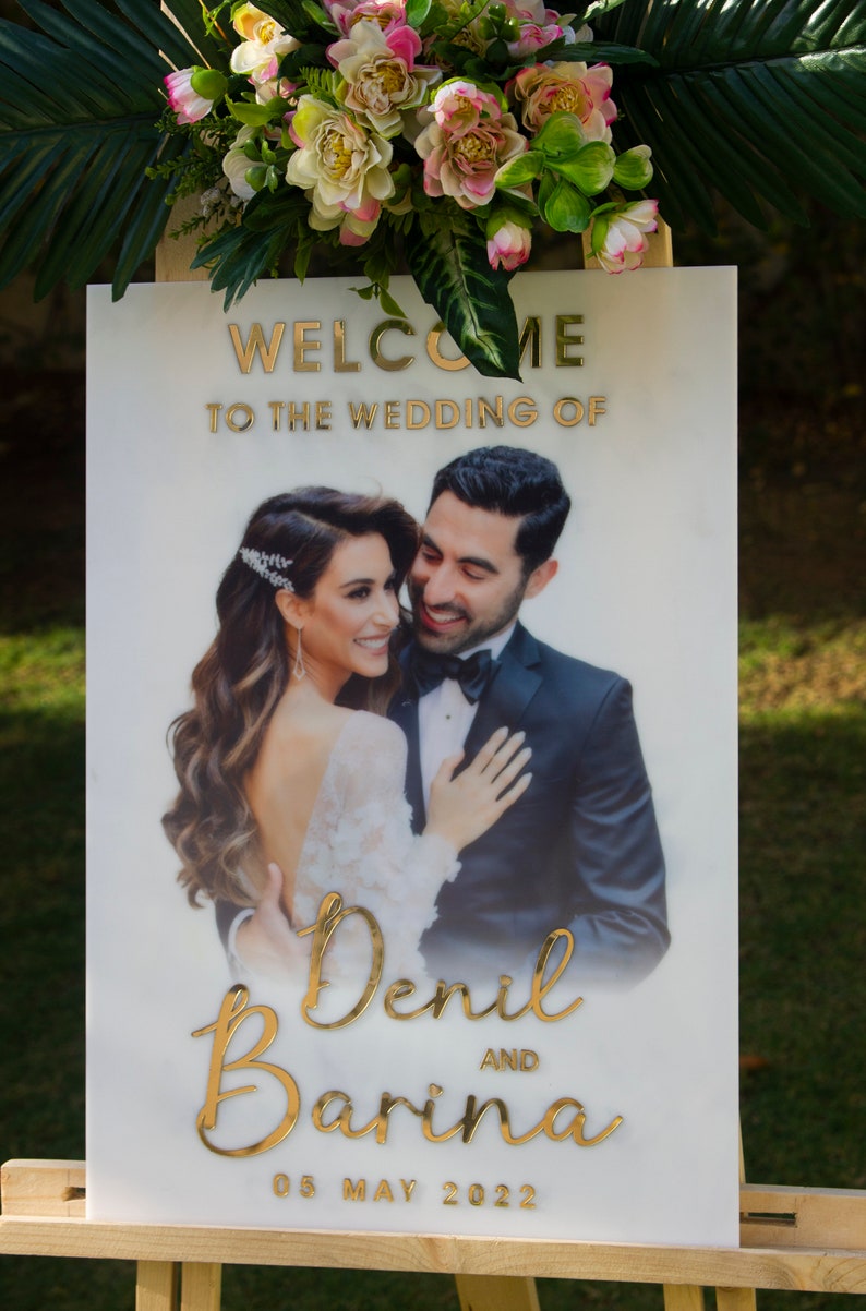 Acrylic Photo Wedding Sign Board Welcome Sign Board-acrylic - Etsy