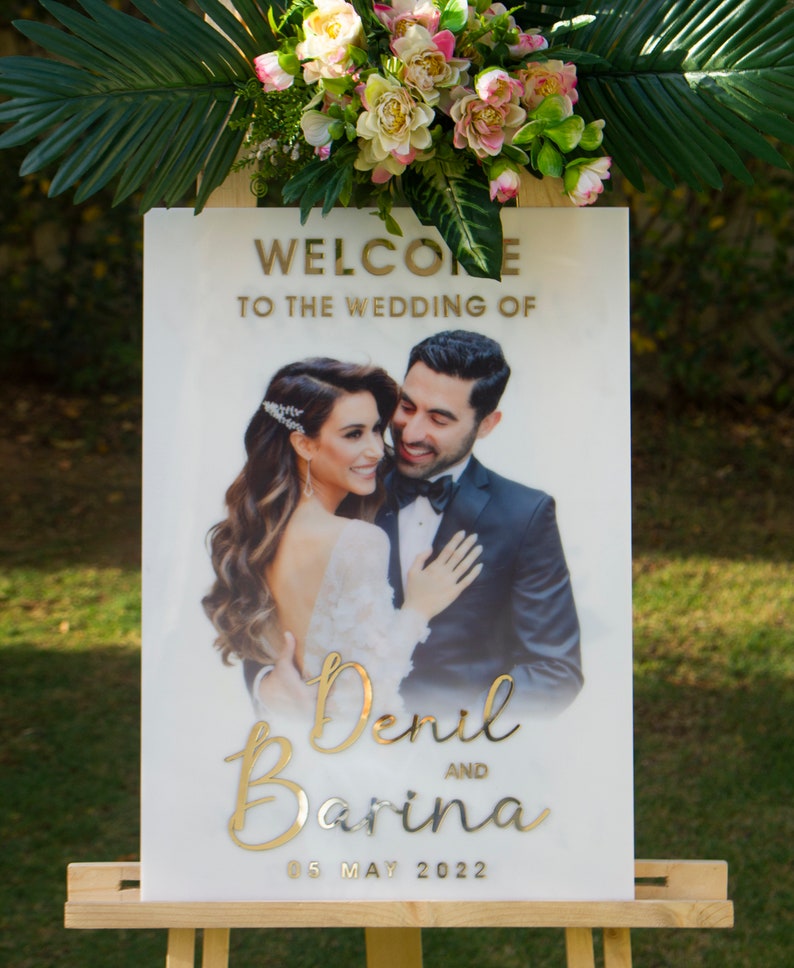 Acrylic Photo Wedding Sign Board Welcome Sign Board-acrylic - Etsy