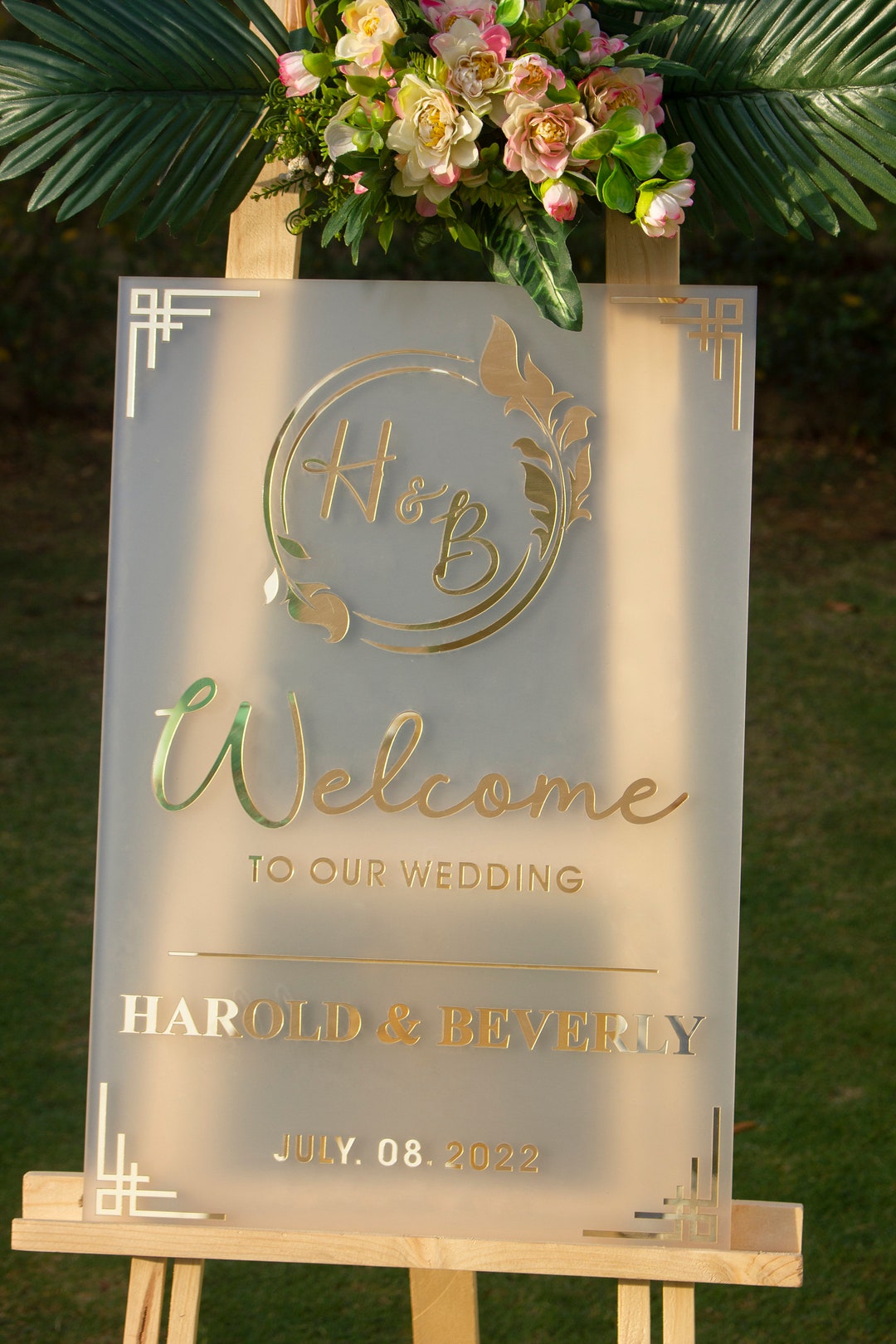 Frosted Acrylic Wedding Sign Board- Welcome Sign Board-acrylic Welcome ...