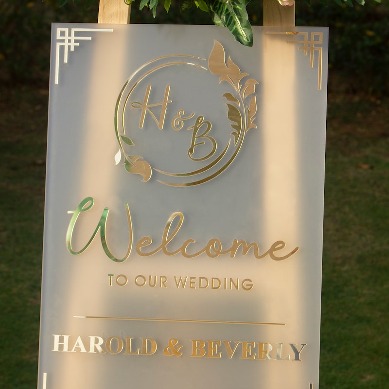 Frosted Acrylic Wedding Sign - Etsy