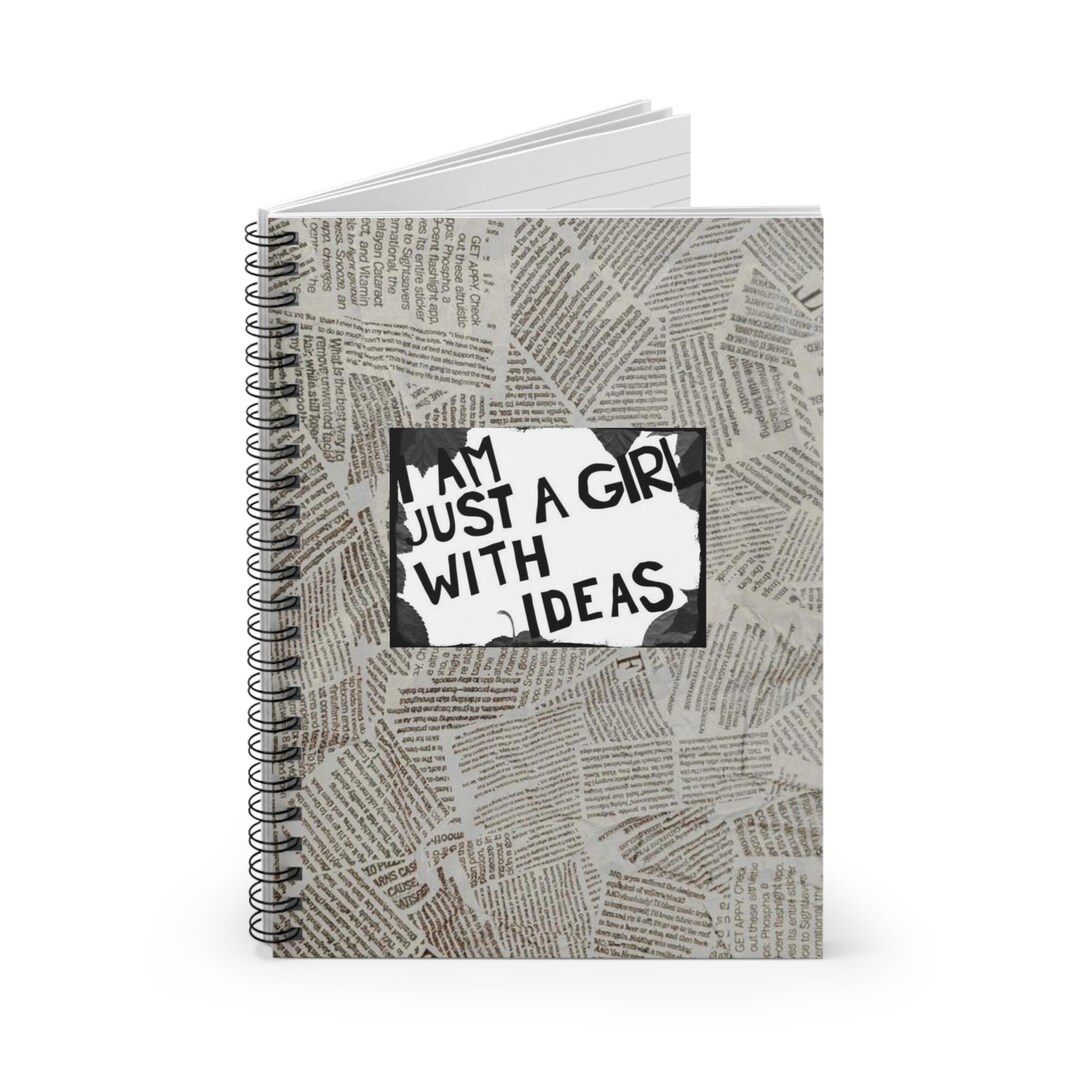 I Am Just A Girl With Ideas Spiral Notebook Ruled Line - Etsy
