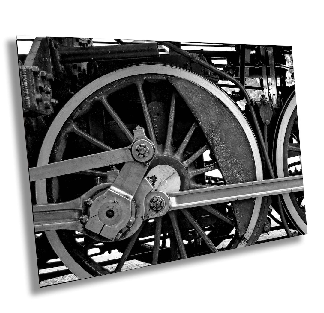 Railroad Wall Art Steam Locomotive Massive Wheels Steam Engine Photo ...