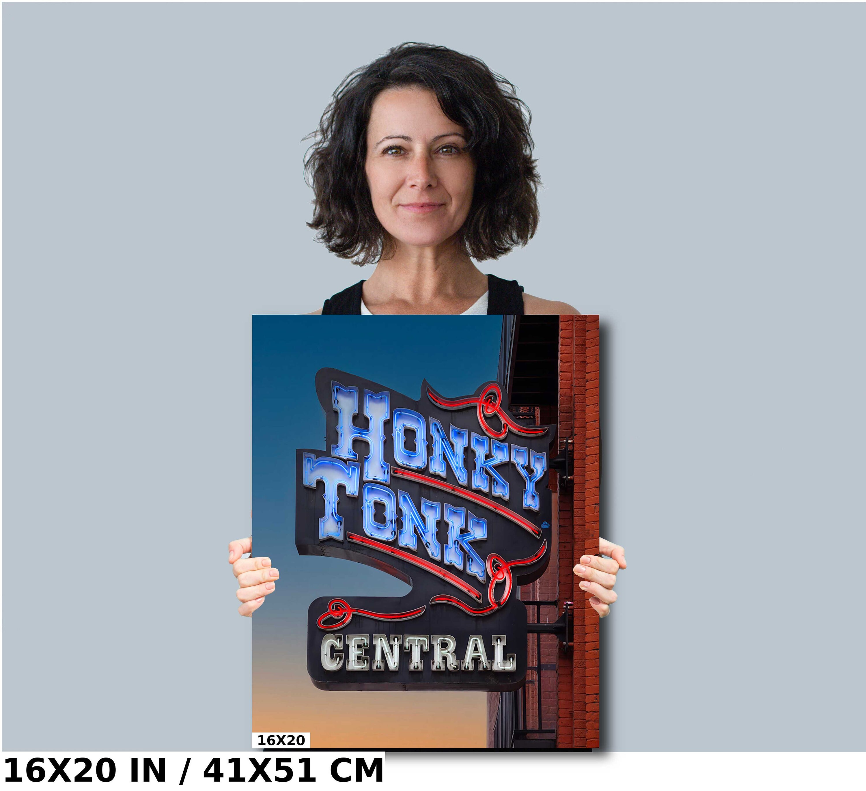 Nashville Neon Sign: Honky Tonk Central on Broadway, Photo Wall Art - Etsy