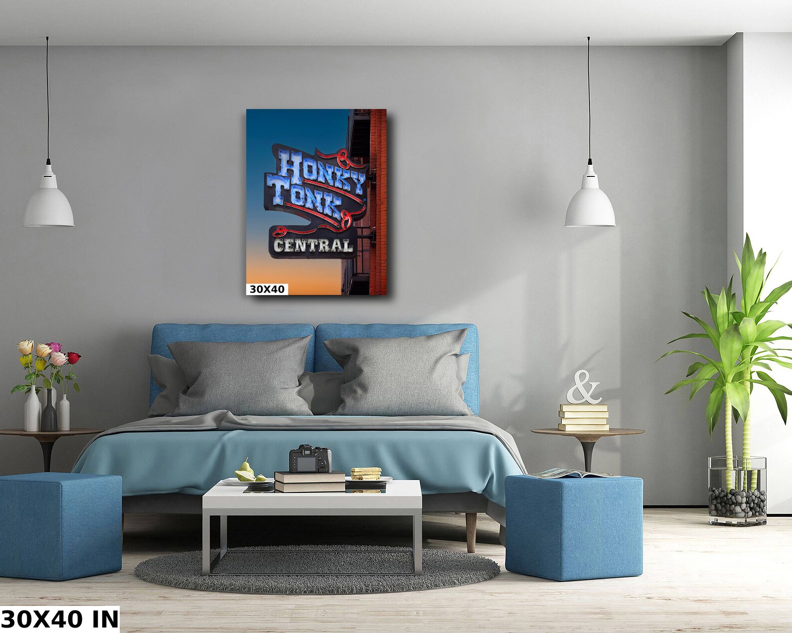 Nashville Neon Sign: Honky Tonk Central on Broadway, Photo Wall Art - Etsy