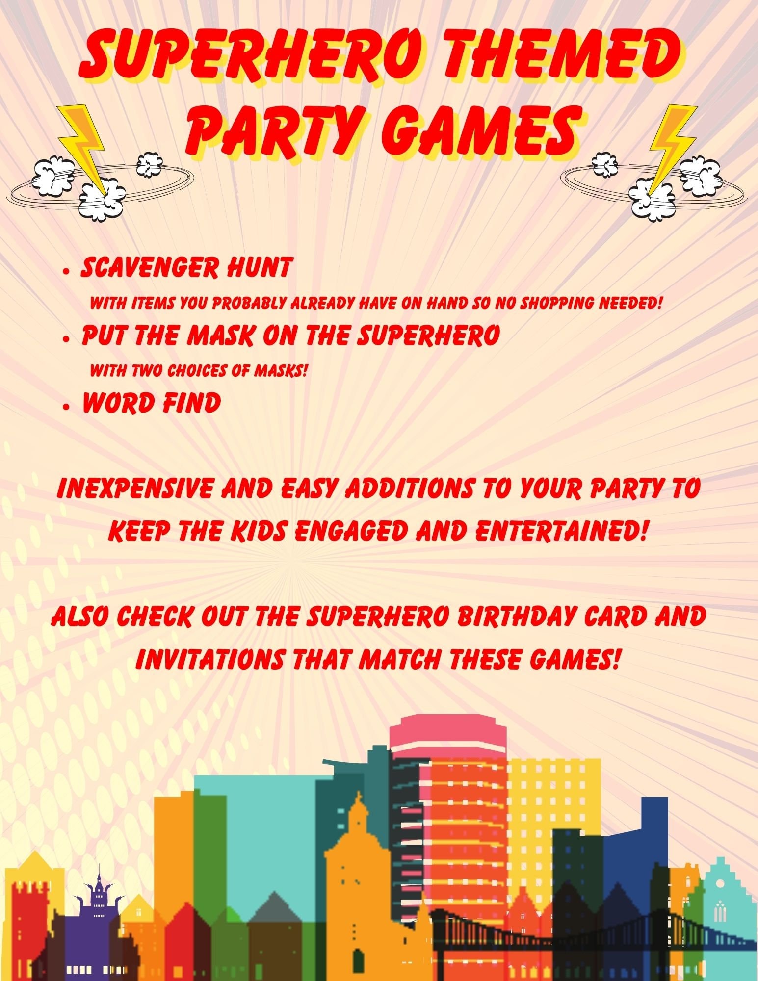 Superhero Party Games