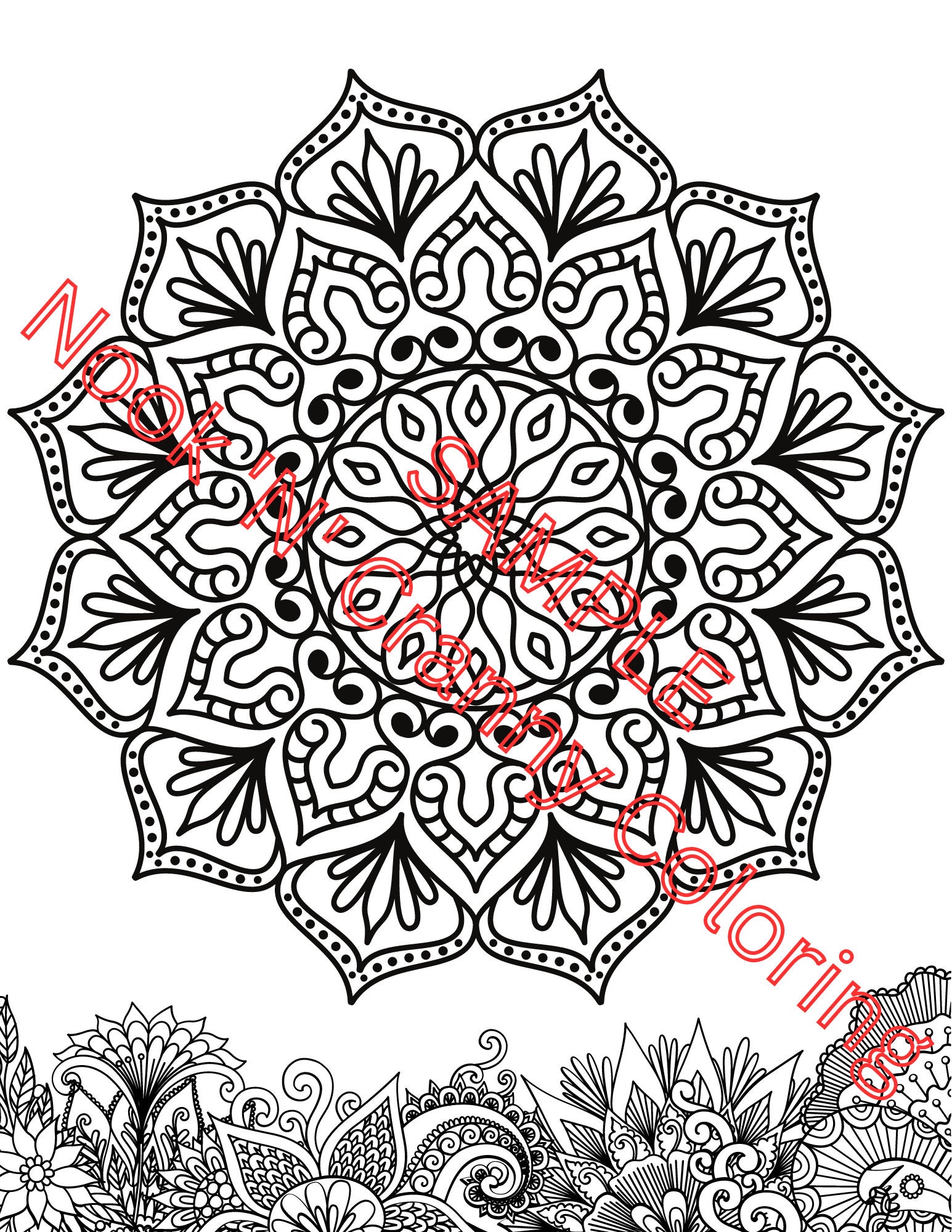 Unique Coloring Pages for Adults, 45 Instant Download Coloring Pages ...