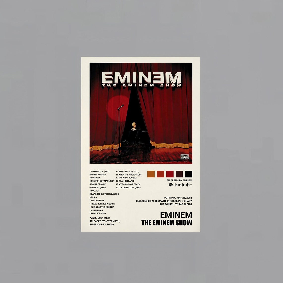 the-eminem-show-digital-album-art-the-eminem-show-tracklist-etsy