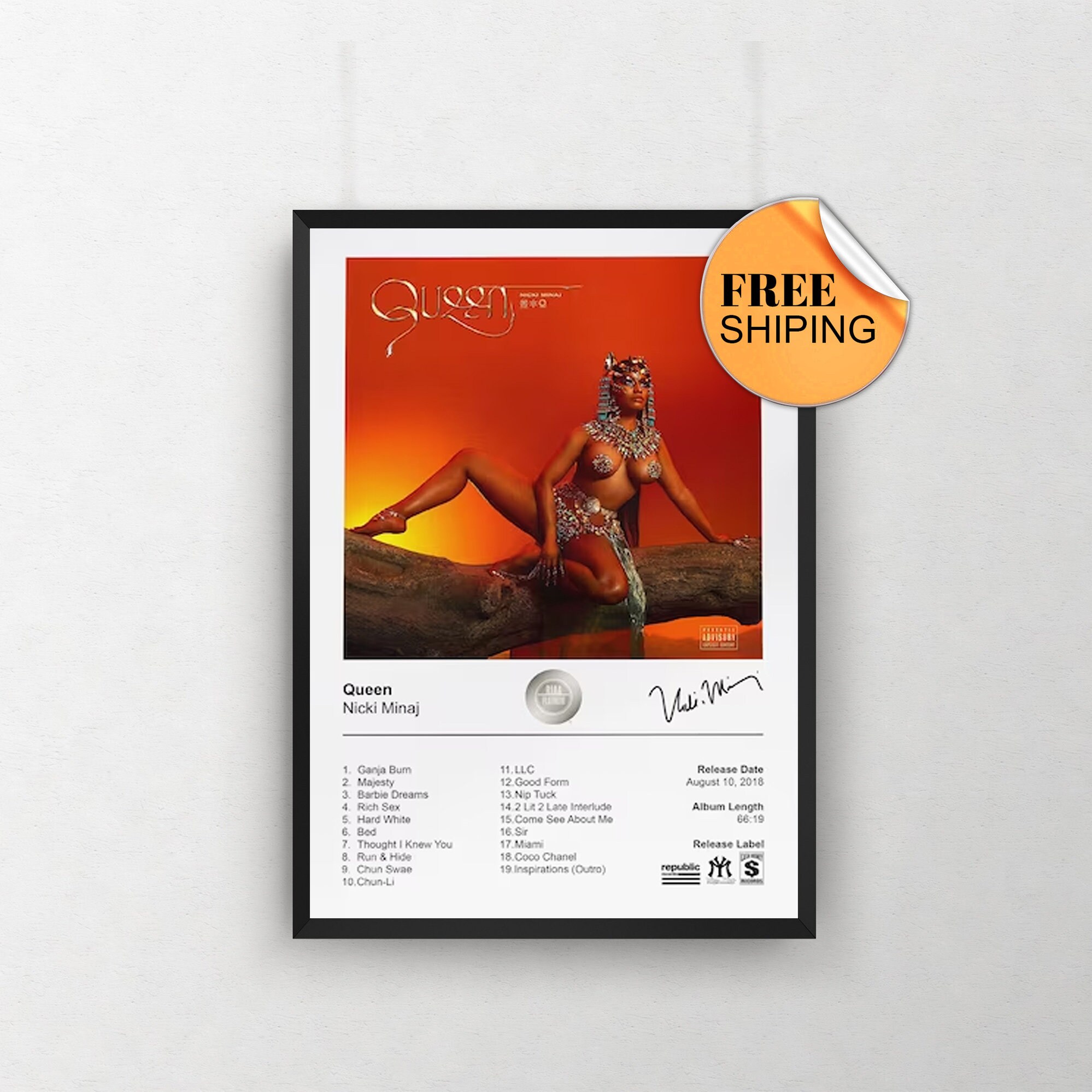 Nicki Minaj Poster, Album Cover Poster, Queen Album Cover Poster sold ...