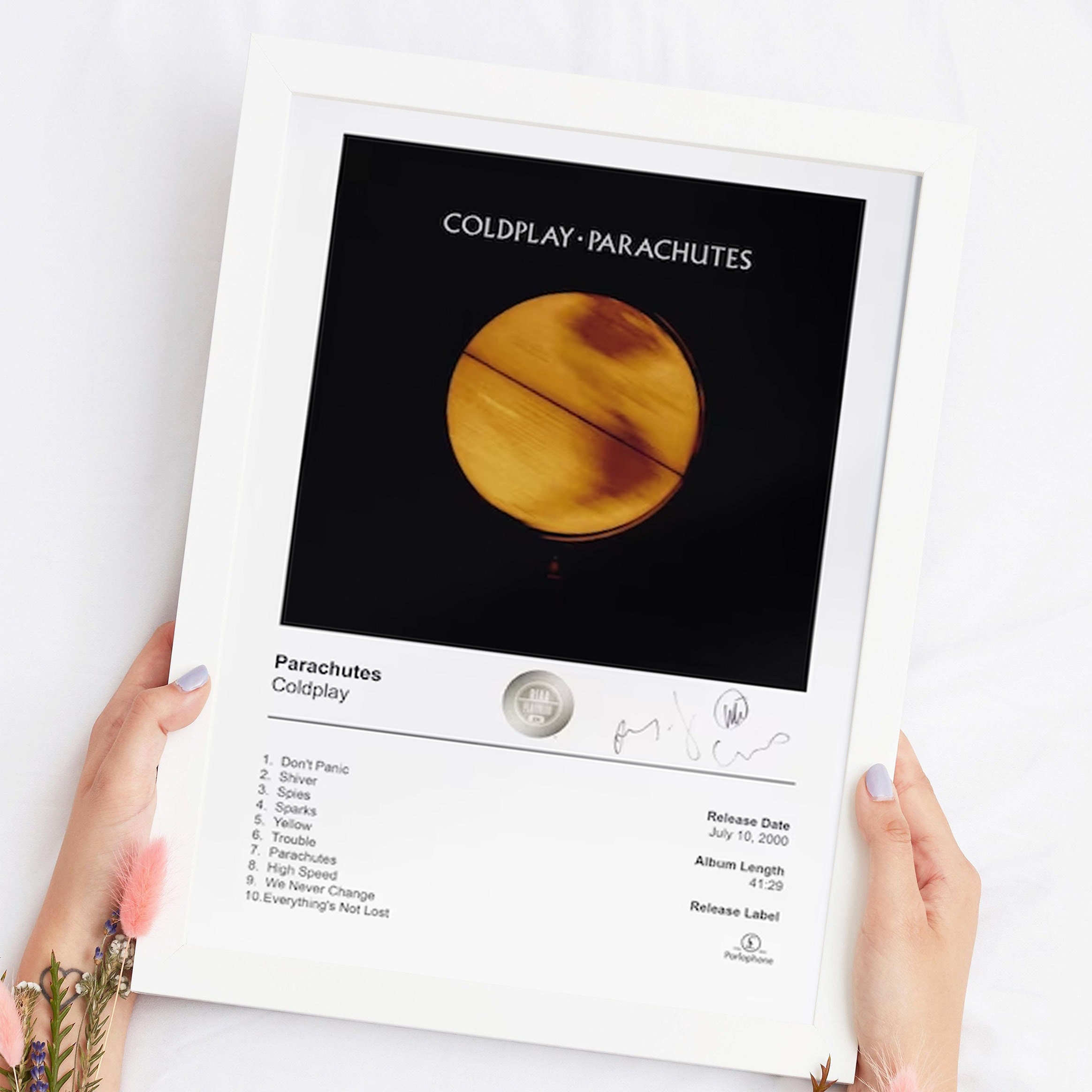 Coldplay Poster, Album Cover Poster, Parachutes Album Cover Poster sold ...