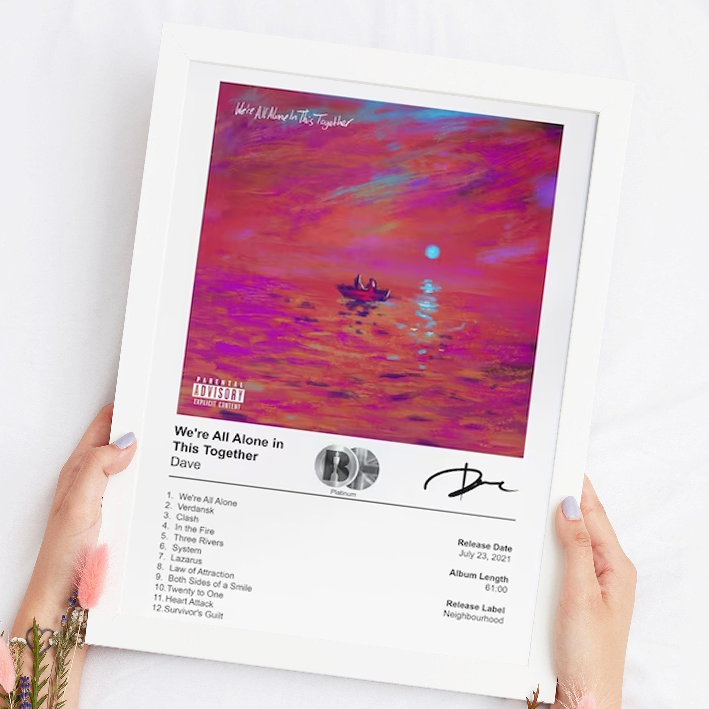 Dave Poster, Album Cover Poster, We're All Alone In This Together Album ...