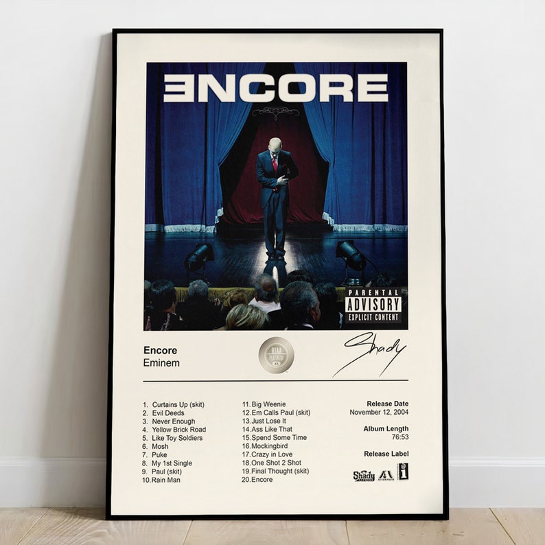 Eminem Encore Digital Album Art Eminem Encore Tracklist - Etsy