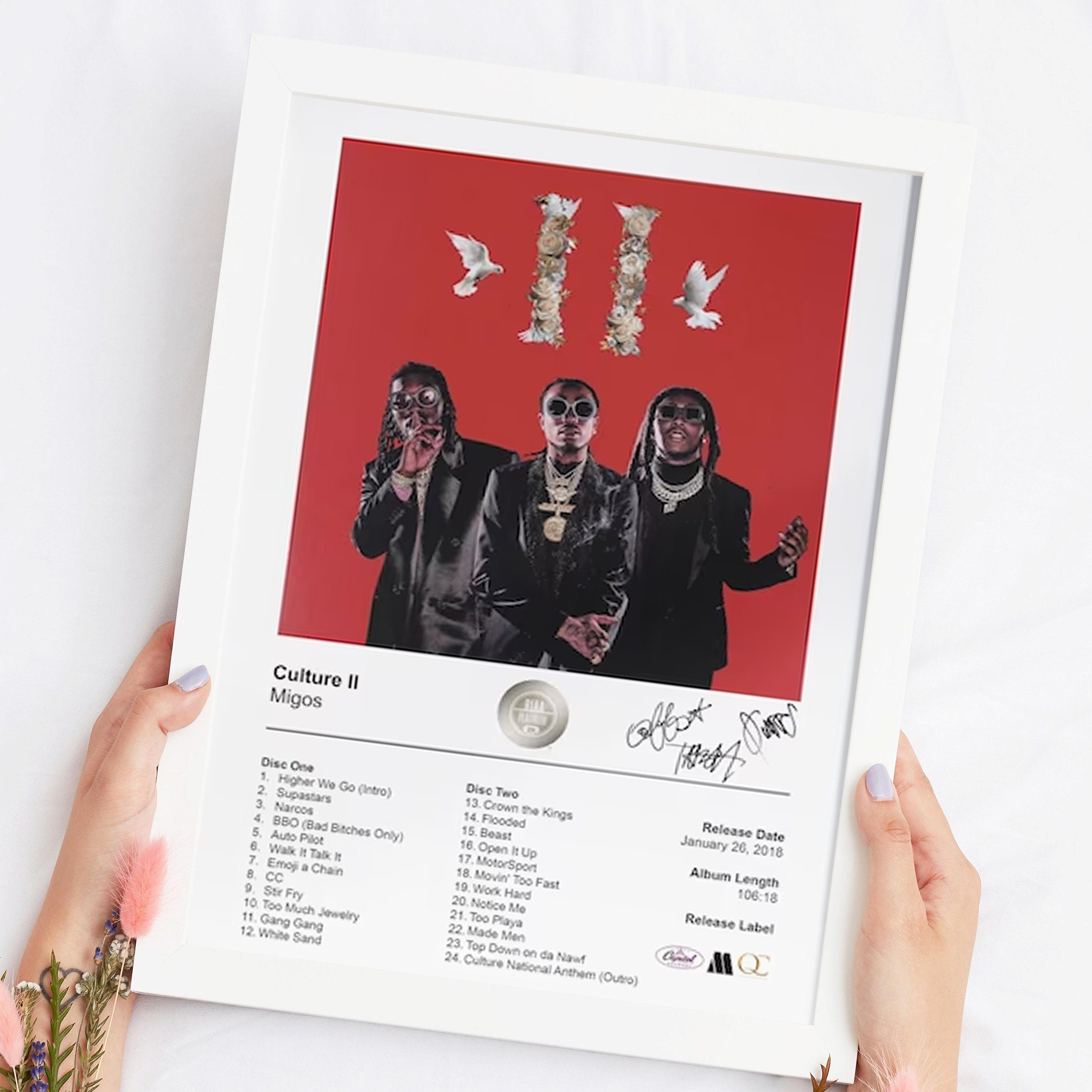 Migos Poster, Album Cover Poster, Culture II Poster, Minimalist Vintage ...