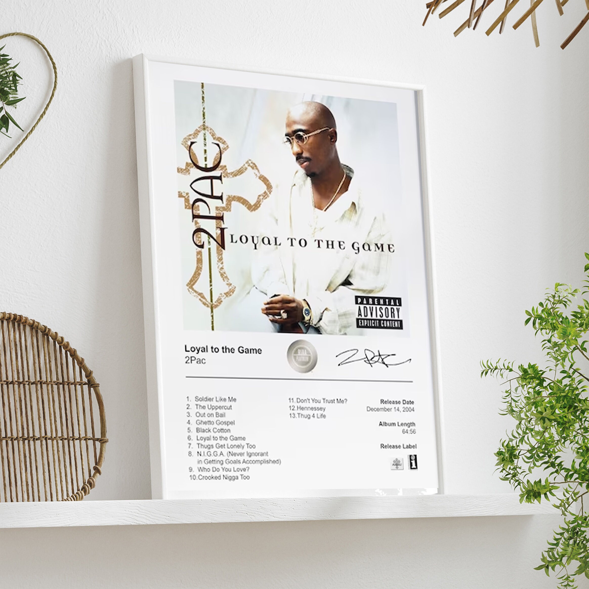 2Pac Poster, Album Cover Poster, Loyal to the Game Album Cover Poster ...