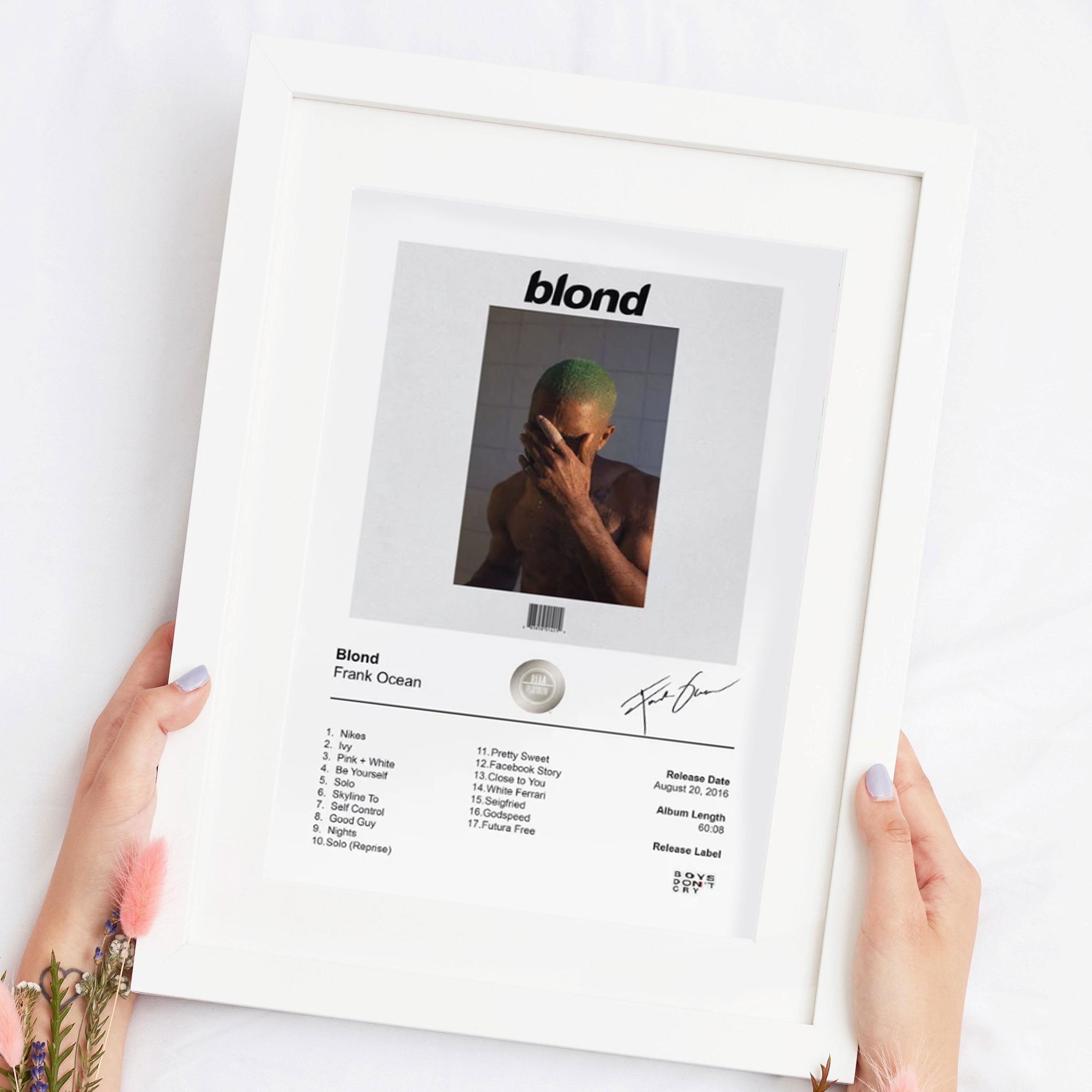 Frank Ocean Poster, Album Cover Poster, Blond Album Cover Poster ...