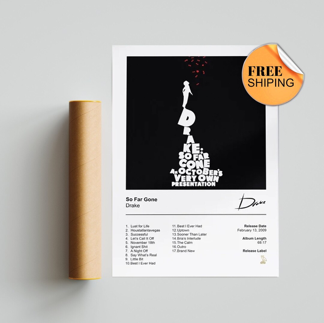 Drake Poster so Far Gone Album Cover Poster Print Frame - Etsy