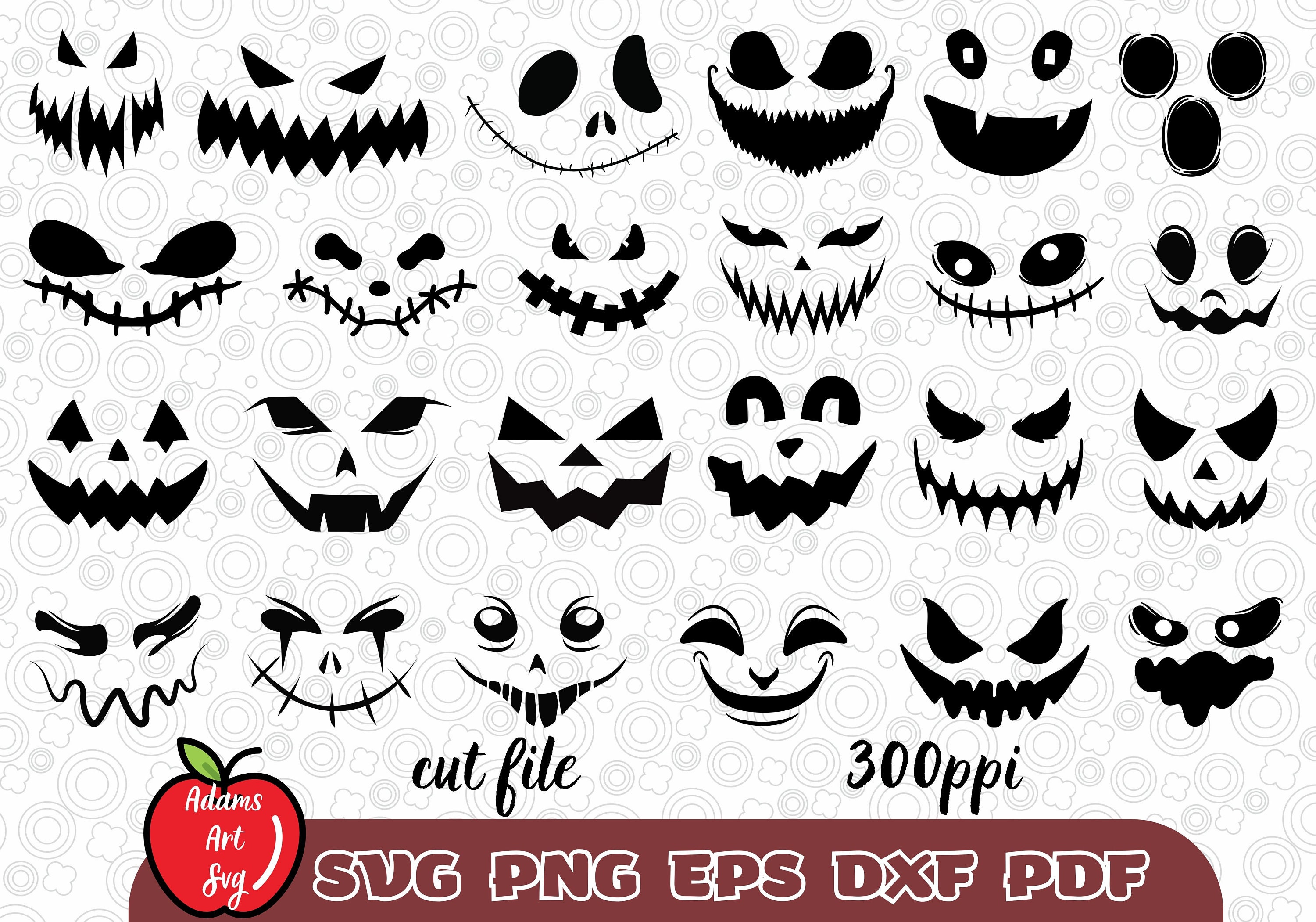 Scary Face Svg Halloween Svg Ghost Face Svg Bundle - Etsy