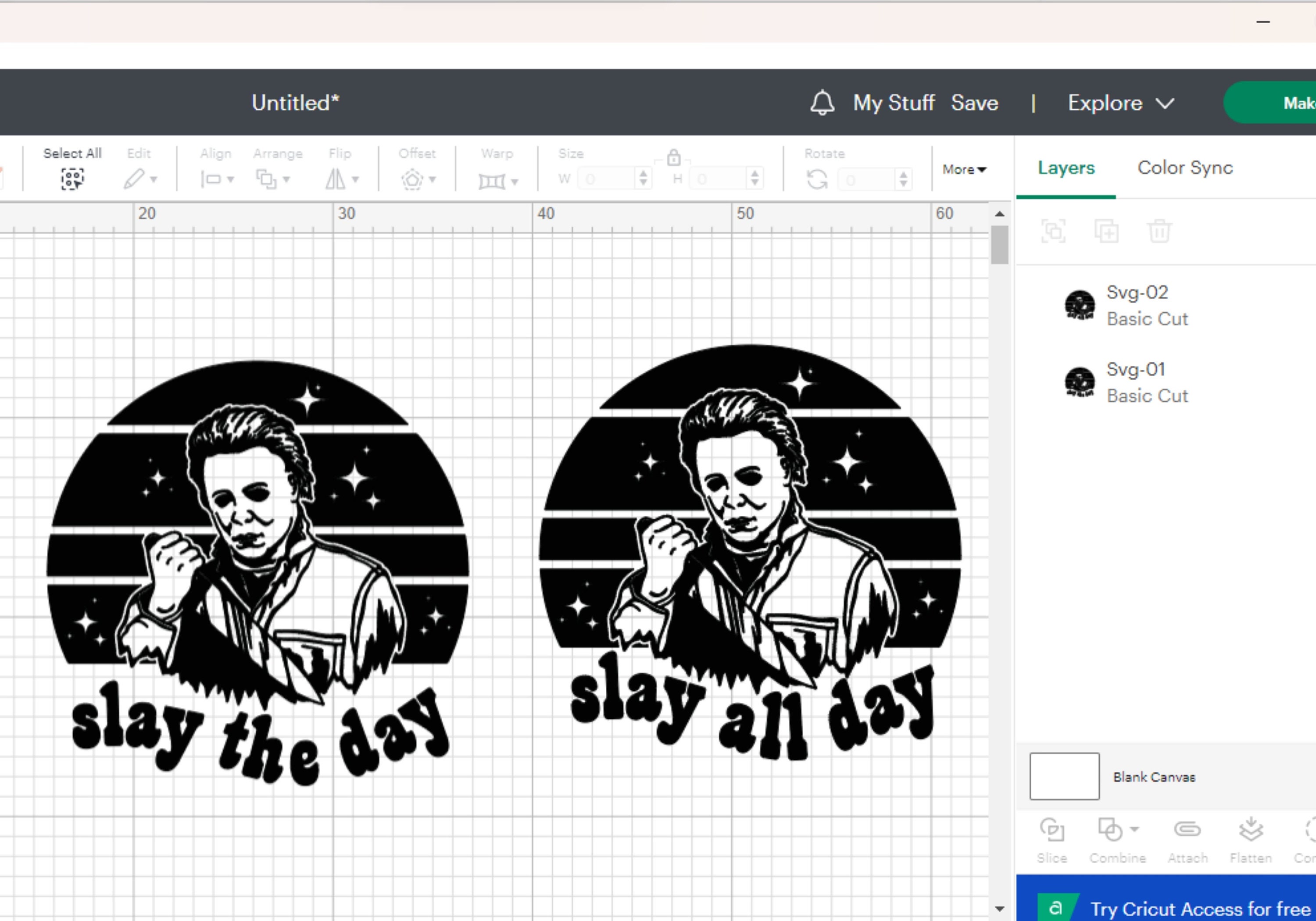 Slay the Day Svg, Slay All Day Svg,funny Halloween Svg,michael Myers ...