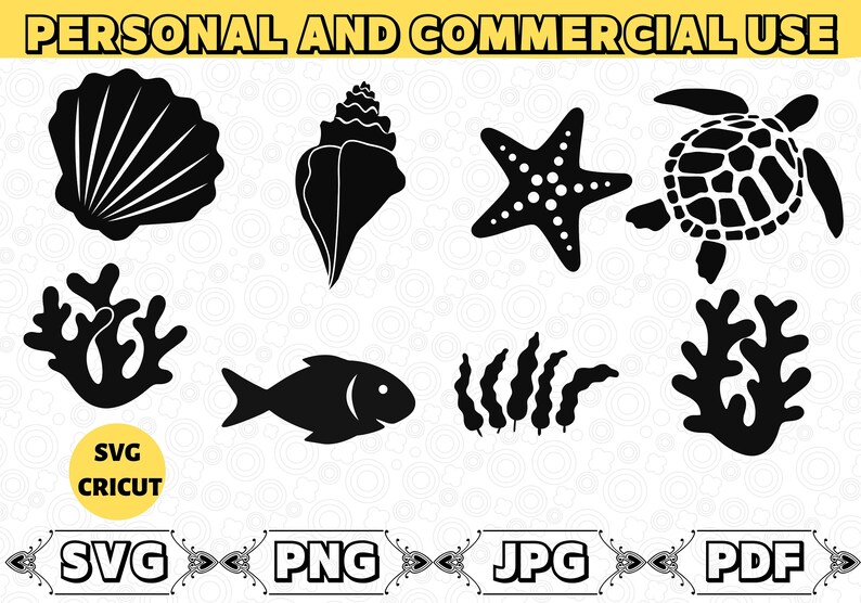 Ocean Animals SVG Sea Creatures Svg Cricut Under the sea - Etsy México