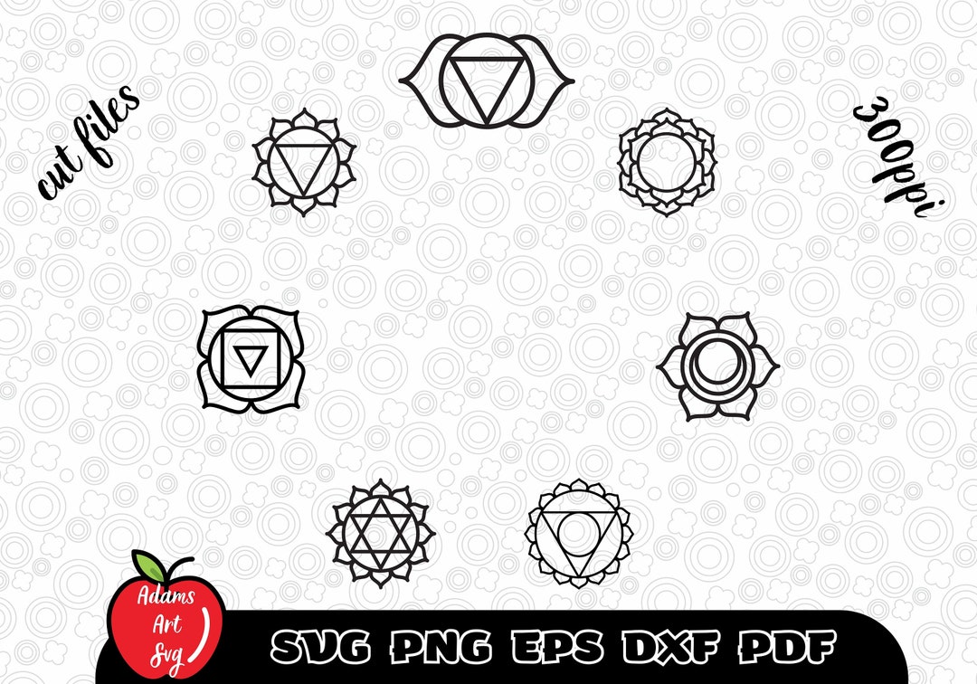 Chakra svg, símbolo de chakra svg, yoga svg, buda svg, chakras svg para ...