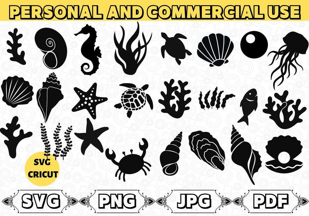 Ocean Animals SVG Sea Creatures Svg Cricut Under the sea - Etsy México