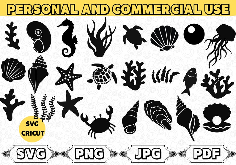 Ocean Animals SVG Sea Creatures Svg Cricut Under the sea - Etsy México
