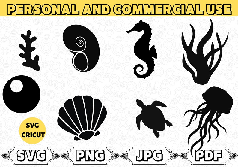 Ocean Animals SVG Sea Creatures Svg Cricut Under the sea - Etsy México