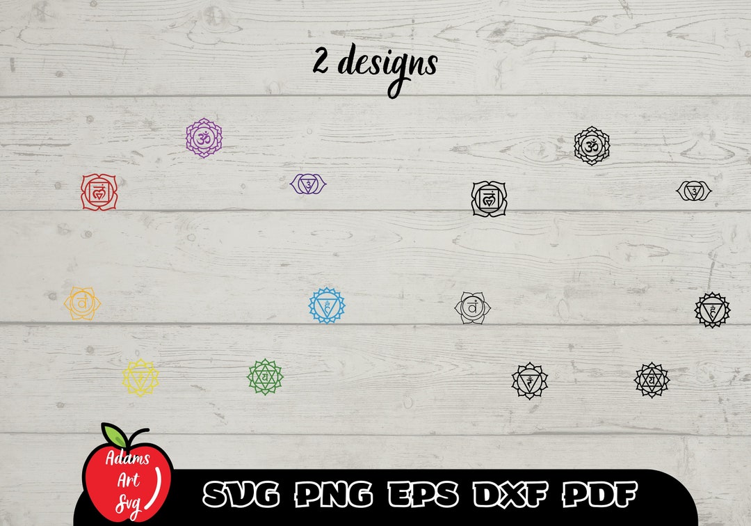 7 Chakras Svg Files ,chakra Symbol Svg,yoga Svg, Buddha Svg, Chakras ...