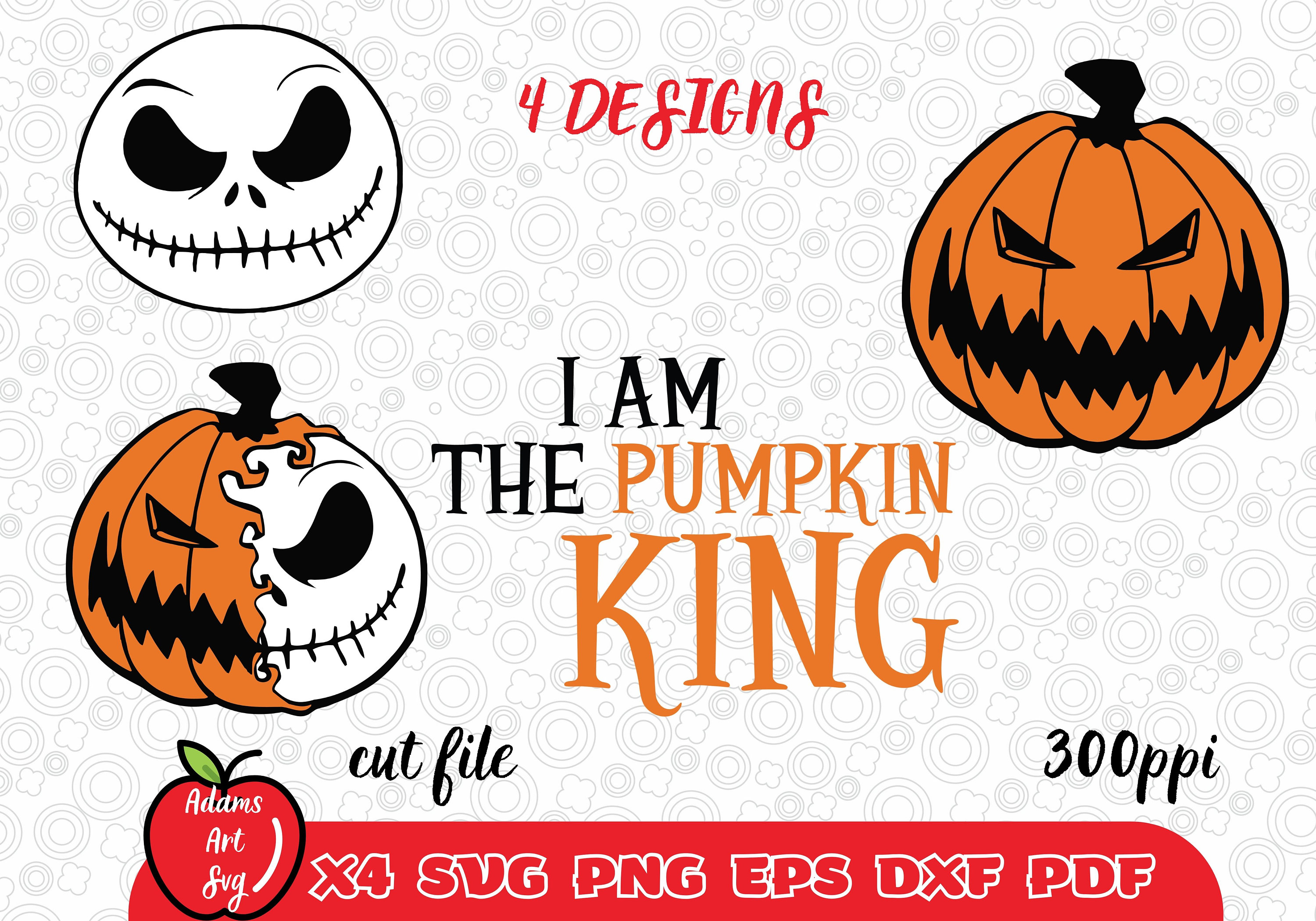 Nightmare Before Christmas Pumpkin King Stencil