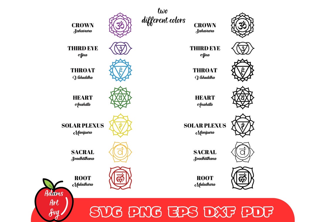 Chakra Svg,chakra Symbol Svg, Yoga Svg, Buddha Svg, Chakras Svg for ...