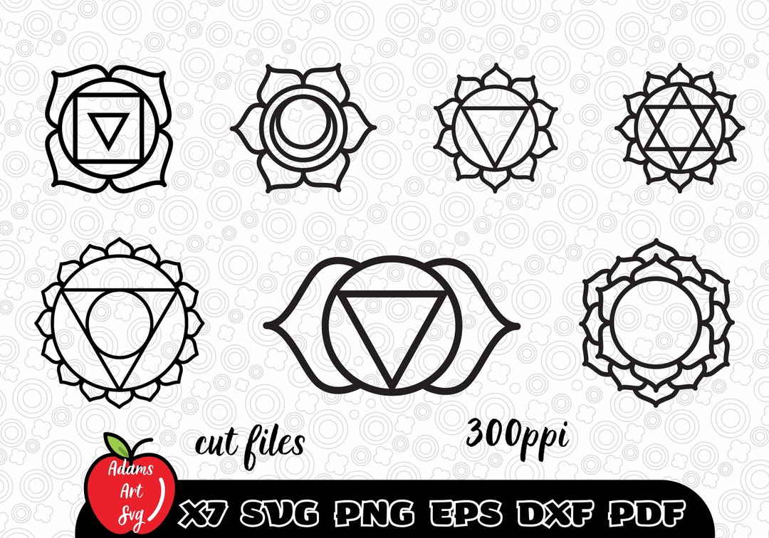 Chakra Svg Bundle, 7 Chakras Svg, Chakra Symbol Svg, Yoga Svg, Buddha Svg, Chakras Svg for ...