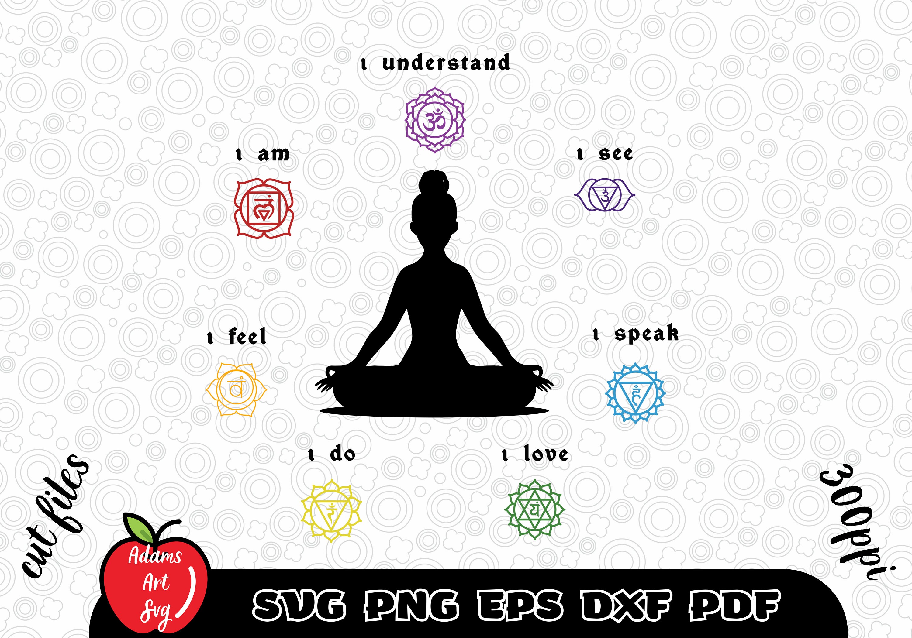 Chakra Svg,chakra Symbol Svg, Yoga Svg, Buddha Svg, Chakra Png ,yoga ...