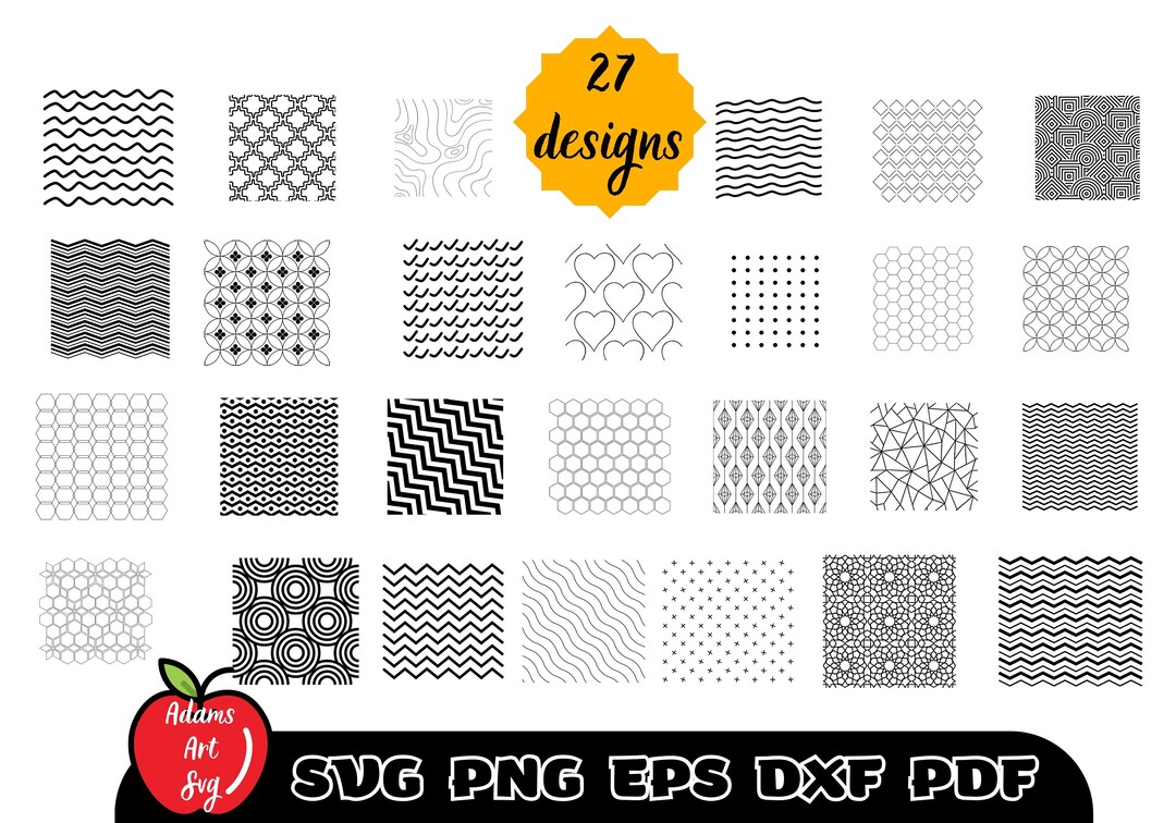 27 Lines Pattern Svg,seamless Patterns Svg,geometric Pattern Svg ...