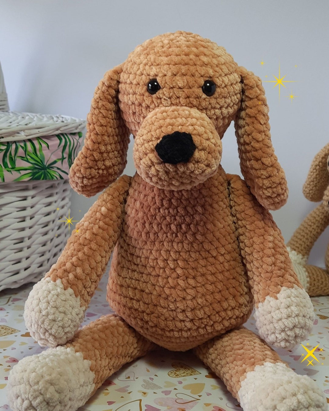Crochet PATTERN of Soft Plushie Dog, Amigurumi PDF, Crochet Woofles the ...
