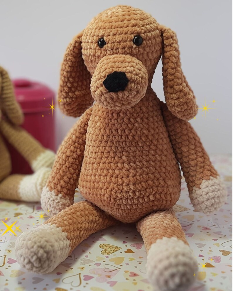 Crochet PATTERN of Soft Plushie Dog, Amigurumi PDF, Crochet Woofles the ...