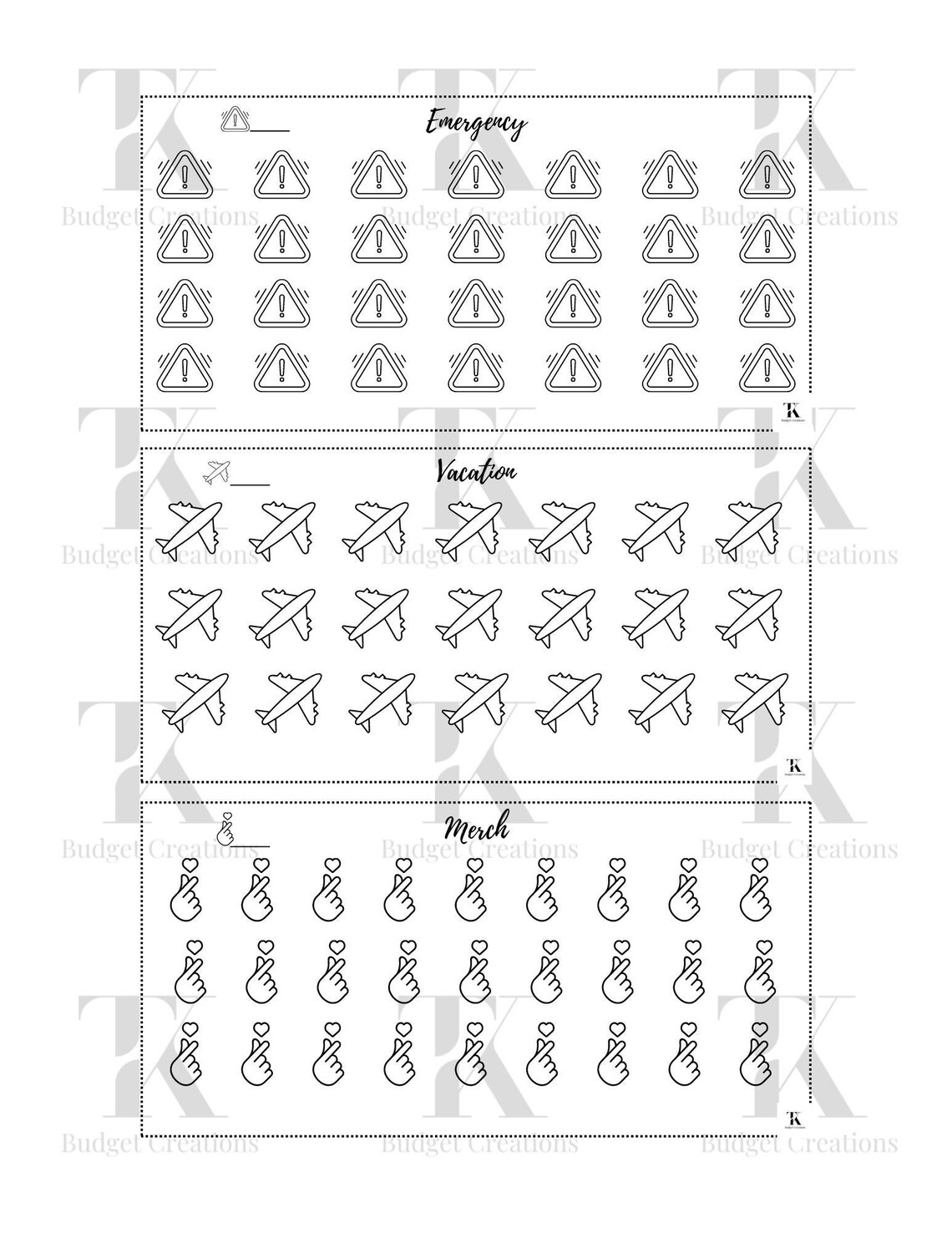 Savings Challenge Bundle 1 - Etsy