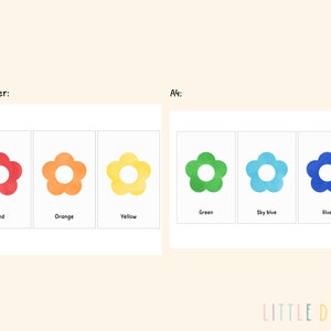 PRINTABLE 12 Color Flashcards, Montessori Cards, Pre-school Cards ...
