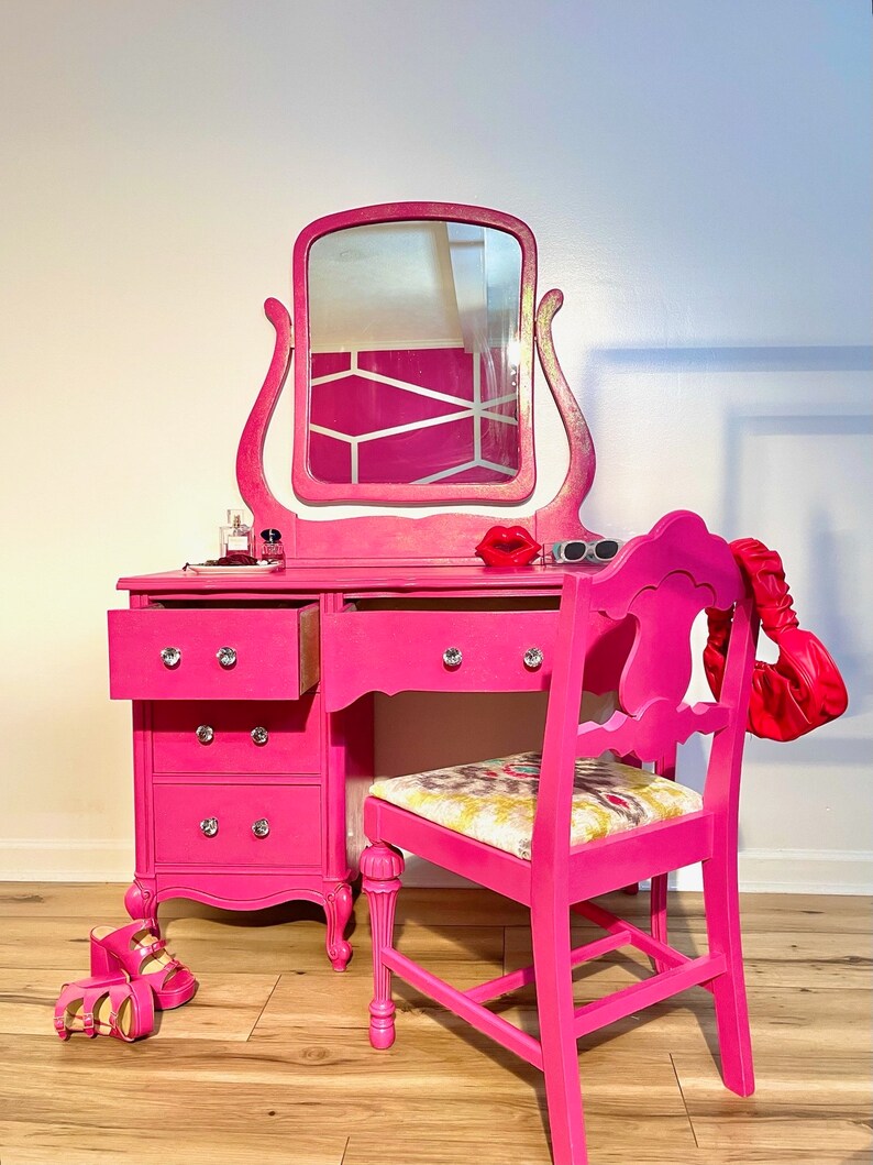 SOLD Barbies Dream Vanity Custom Barbie Vanity Custom Furniture Hand ...