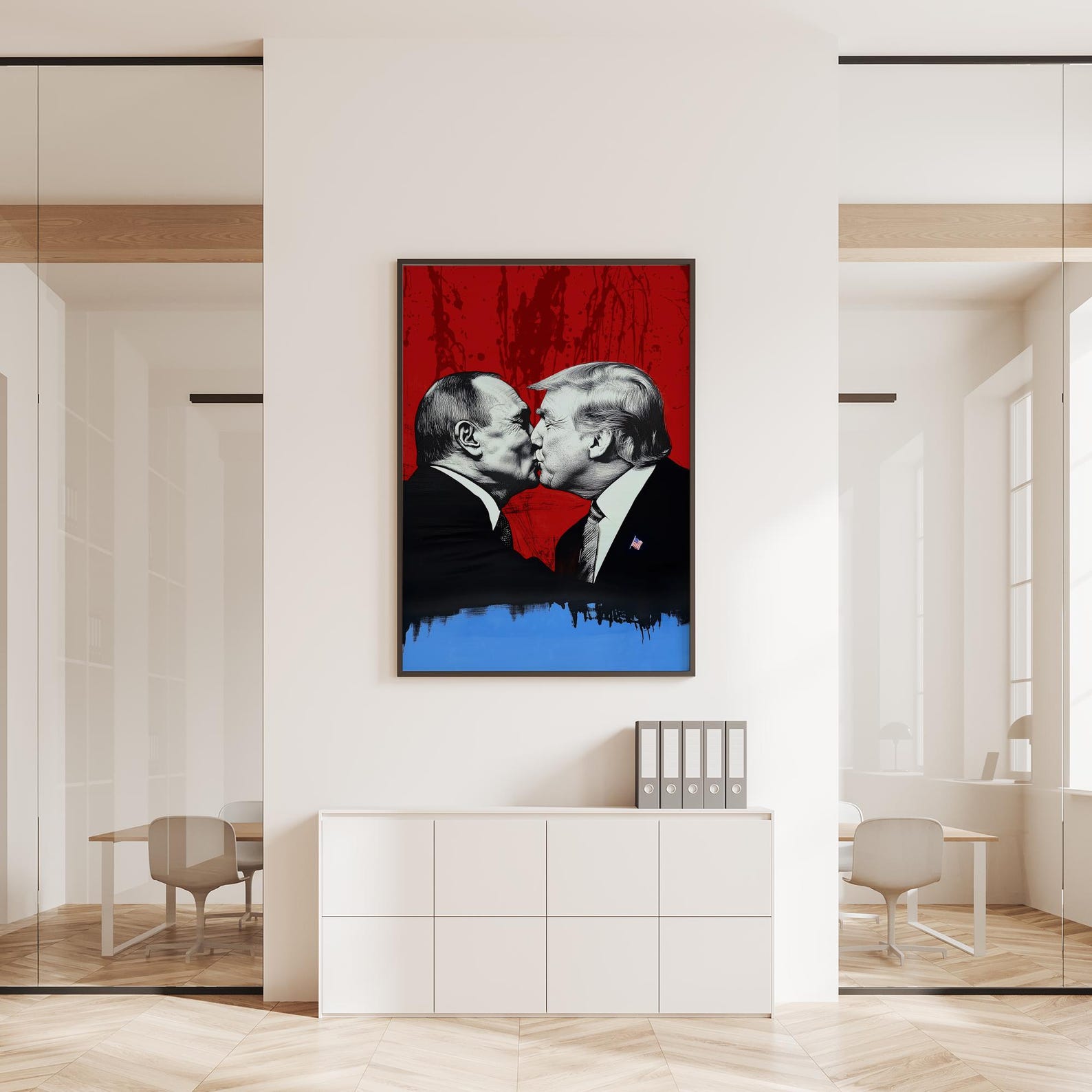Trump Kissing Putin Political Satire Print – Political Wall Art ...