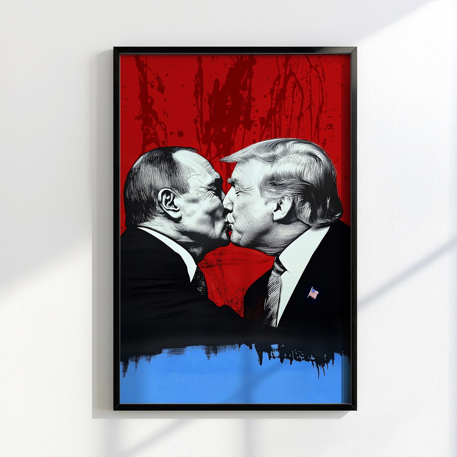 Trump Kissing Putin Political Satire Print – Political Wall Art ...