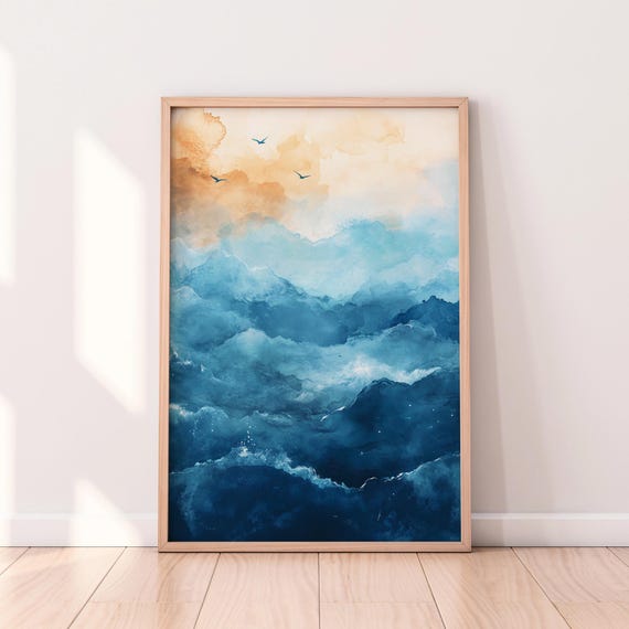 Watercolor Seascape Abstract