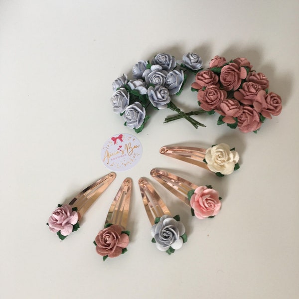 Rose Gold Hair Clips - Etsy UK