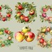 Watercolor Apple Themed Clipart | Collection of 25 | Apple of My Eye - Etsy