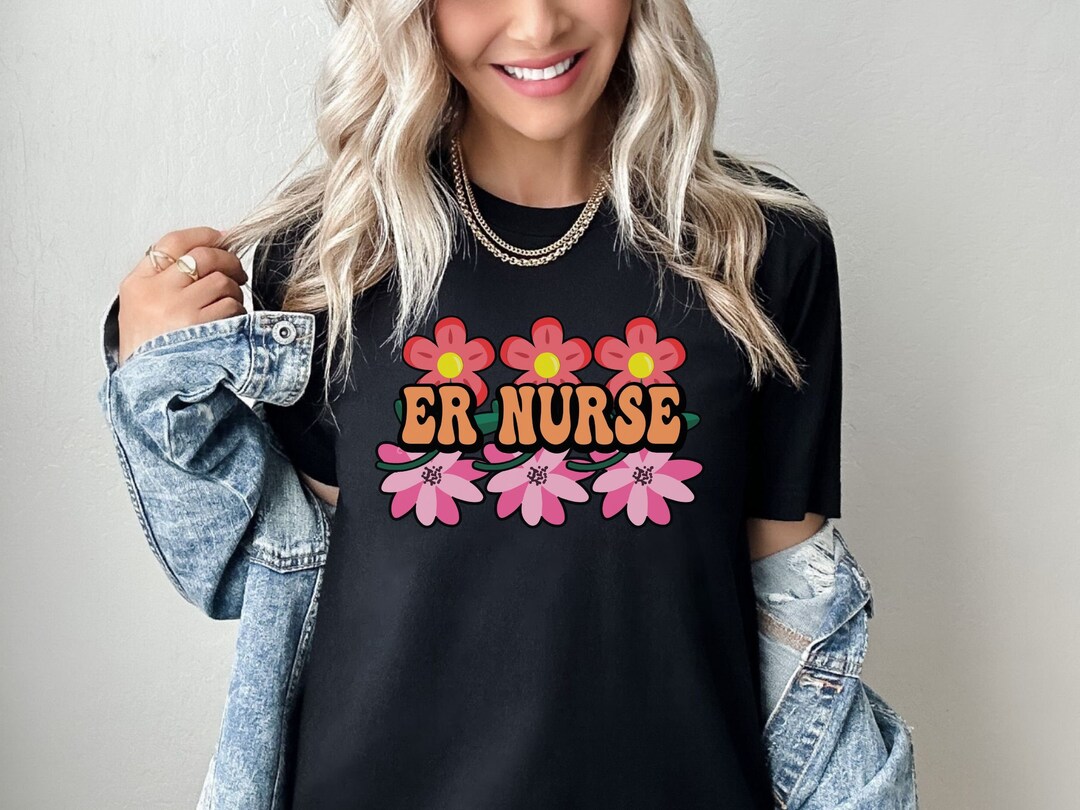 ER Nurse T Shirt Gift for ER Nurse ER Retro Nurse Shirt Er Nurse Squad ...