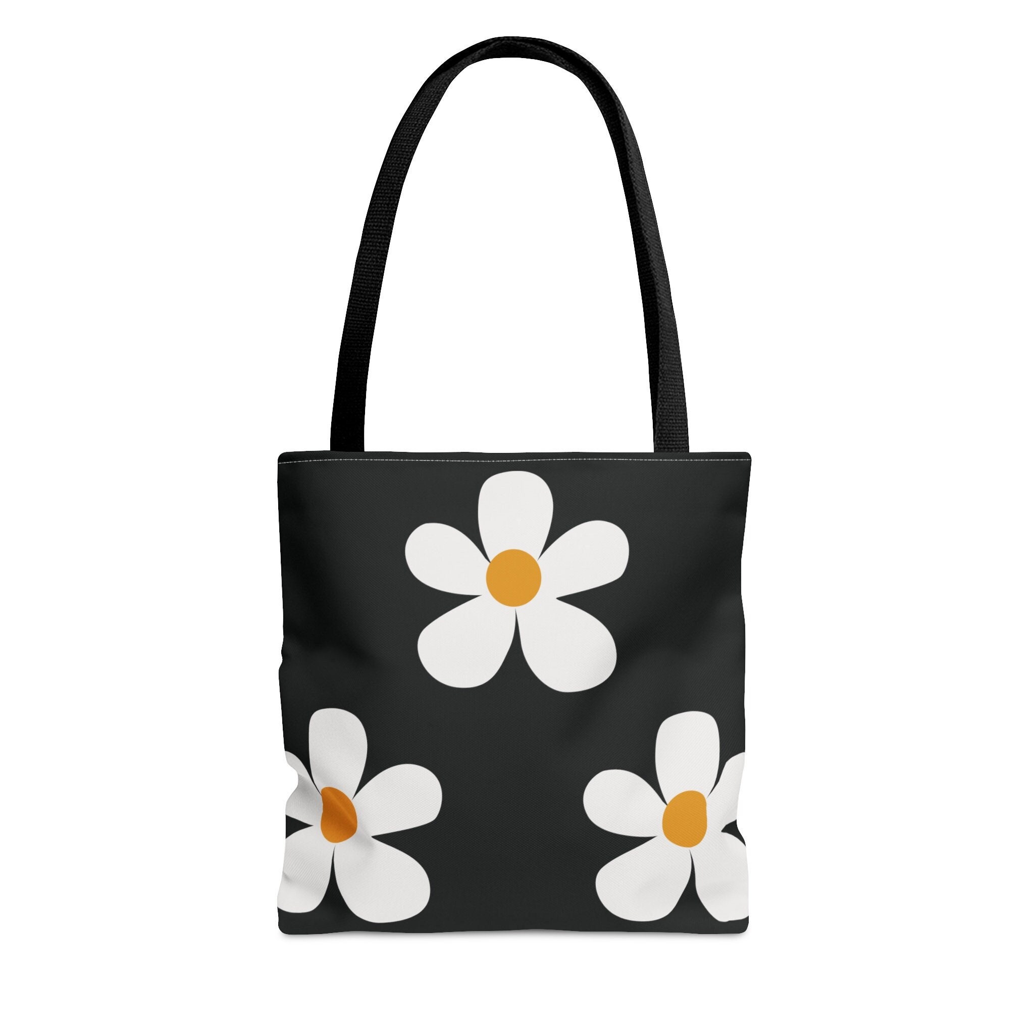 Daisy Tote Bag, Floral Tote Gift, Daisy Shoulder Bag, Floral Fabric ...