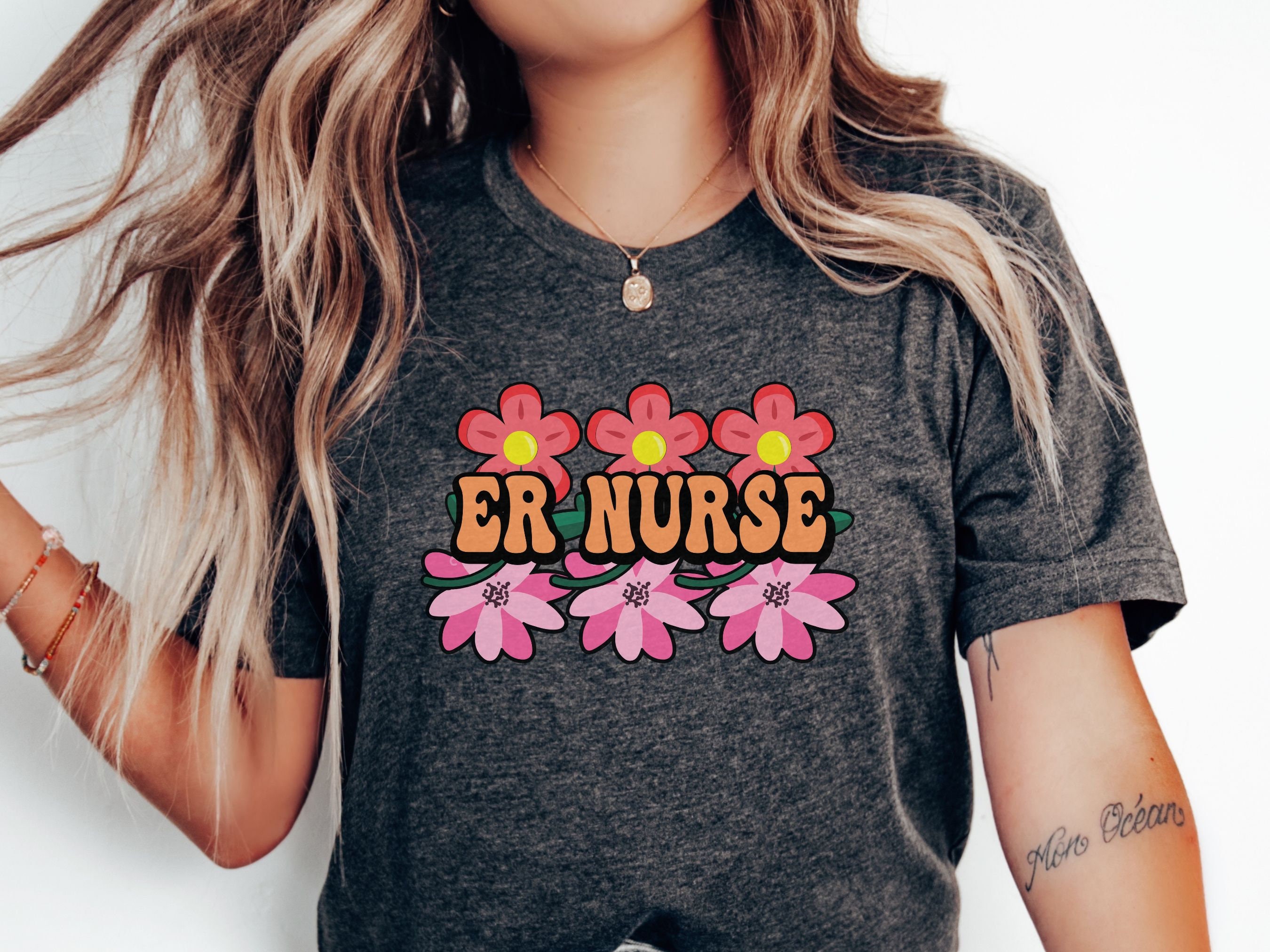 ER Nurse T Shirt Gift for ER Nurse ER Retro Nurse Shirt Er Nurse Squad ...