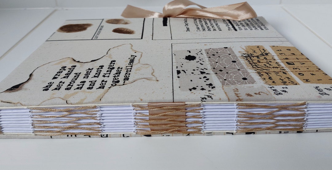 Crime Investigation Themed Handbound Notebook. Sluth/gumshoe Fabric ...